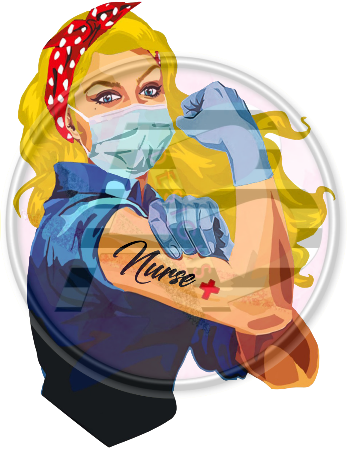 Blonde Nurse 01 Dtf Heat Transfer Ab Designs Co