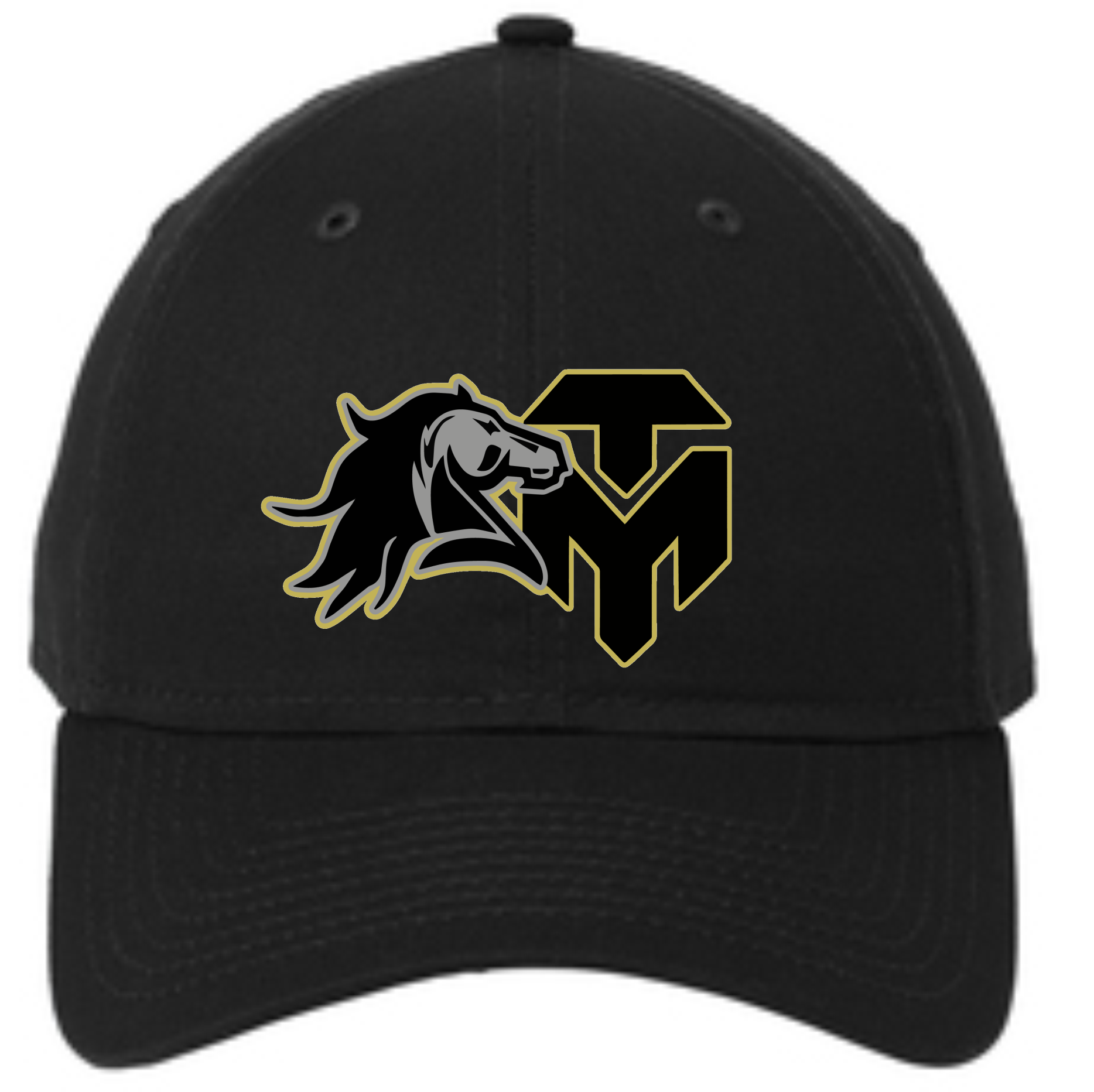 Trinity Mustangs - NE201 New Era® - Adjustable Unstructured Cap – AB Designs, Co.
