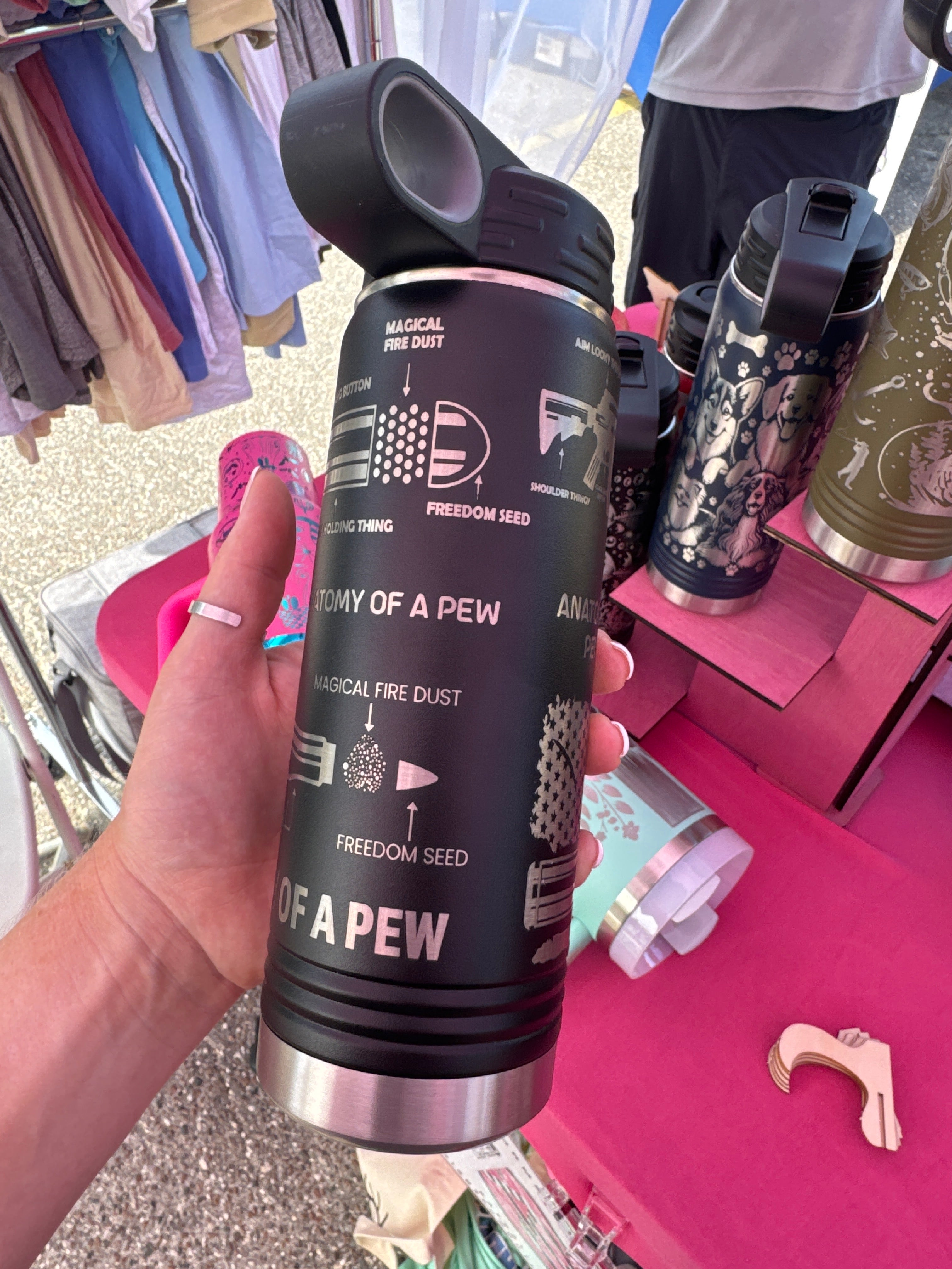 Anatomy of a Pew Pew | 20oz Laser Engraved Water Bottle | Full Wrap ...