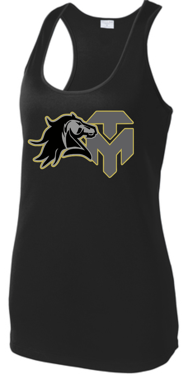 Trinity Mustangs Dryfit Tank- LST356 Sport-Tek® Ladies PosiCharge® Com ...