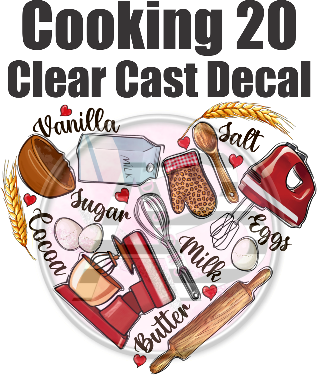 Cooking 20 - Clear Cast Decal - 168 – AB Designs, Co.