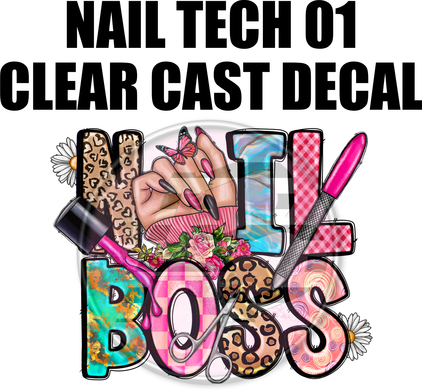 Nail Tech 01 - Clear Cast Decal-384 – AB Designs, Co.