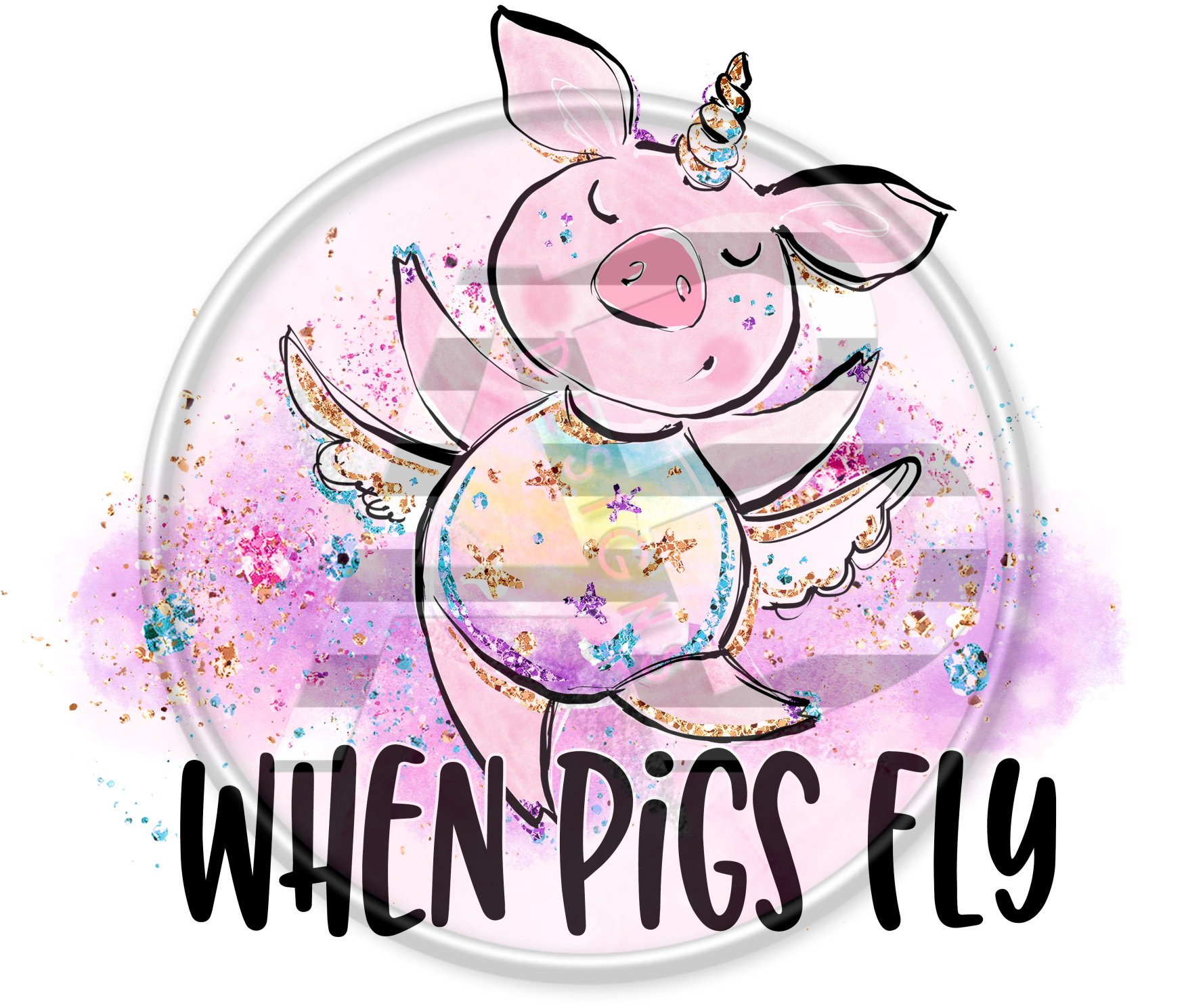 DTF Heat Transfer - Pig 09 – AB Designs, Co.