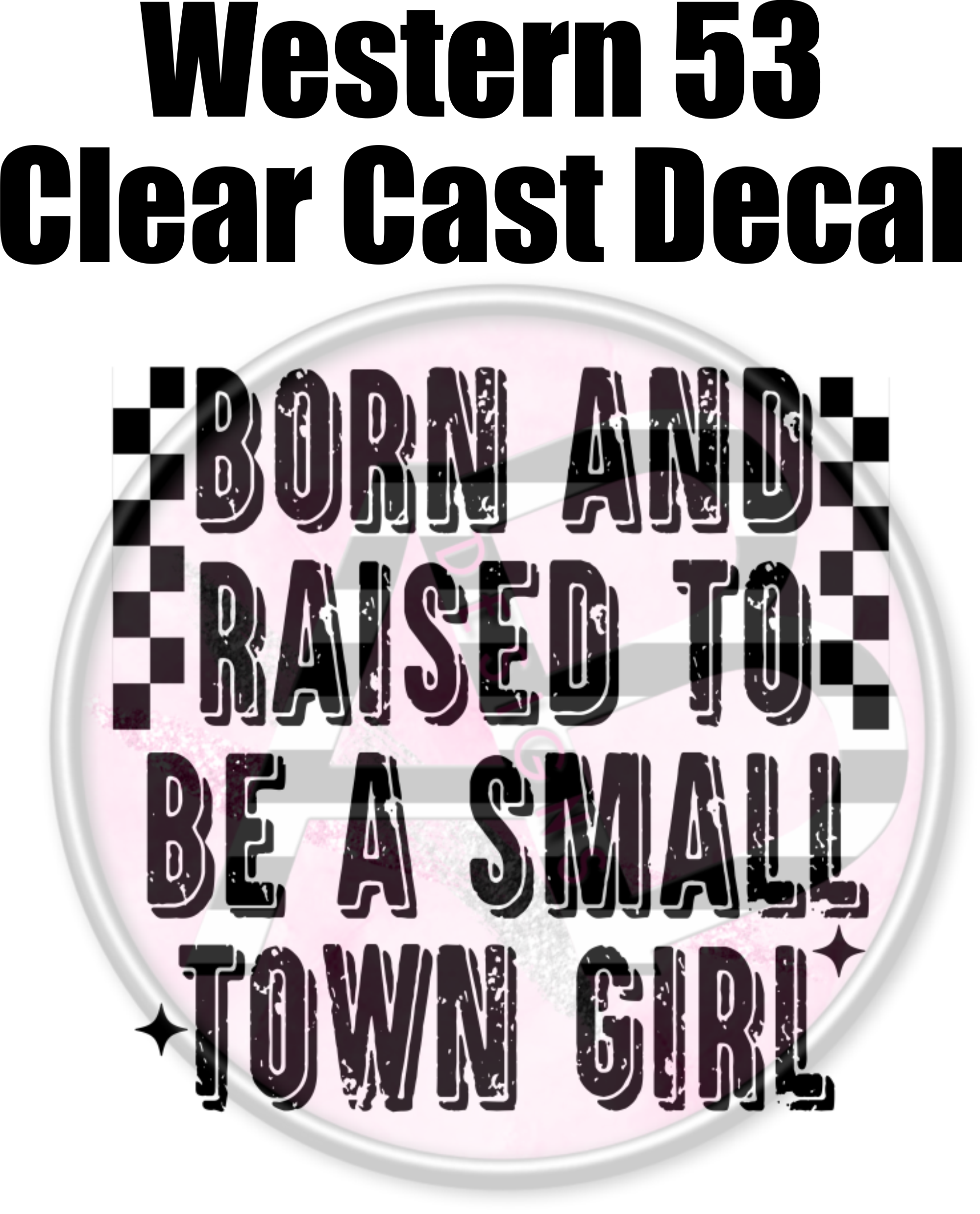 Western 53 - Clear Cast Decal-503 – AB Designs, Co.