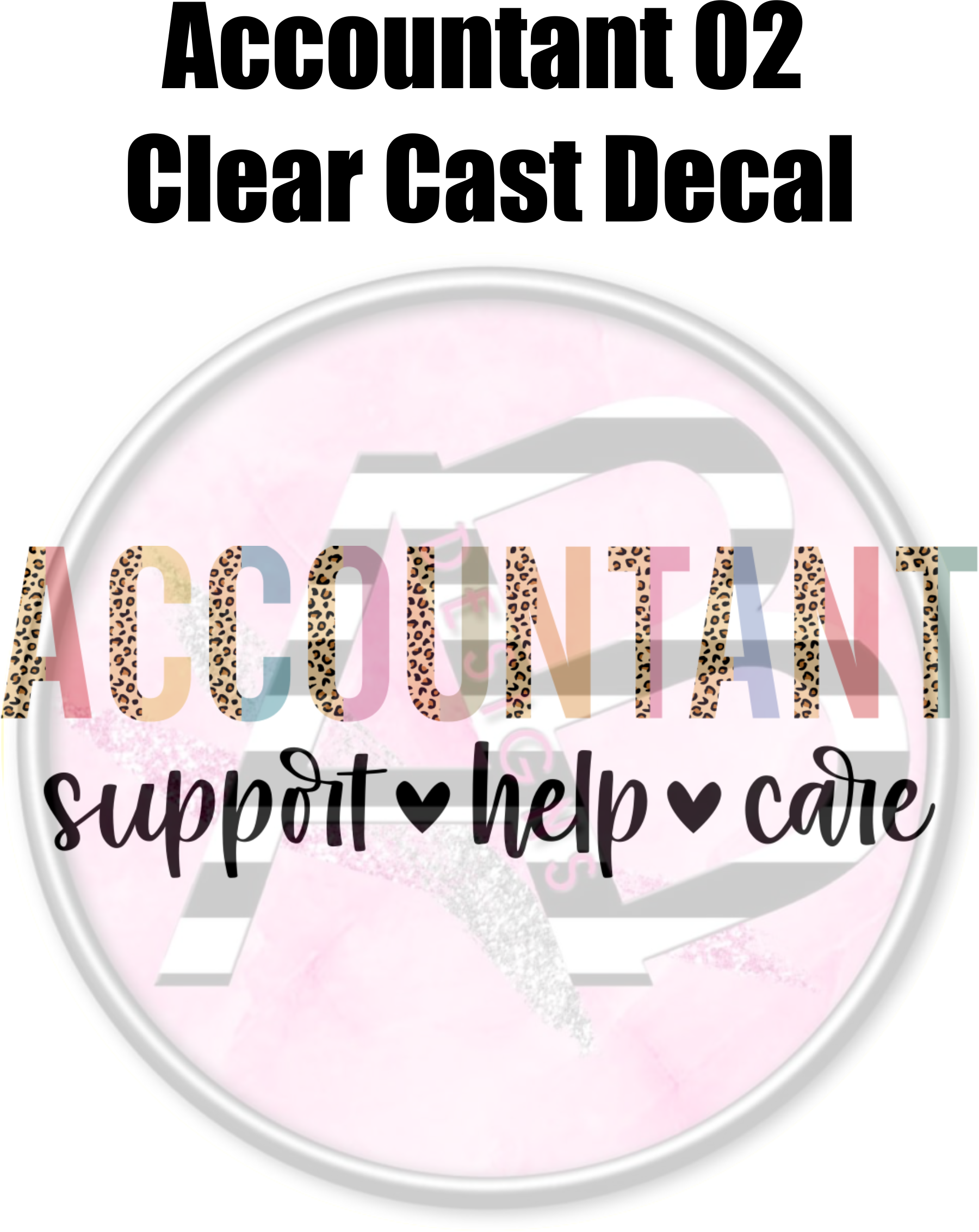 Accountant 02 - Clear Cast Decal – AB Designs, Co.