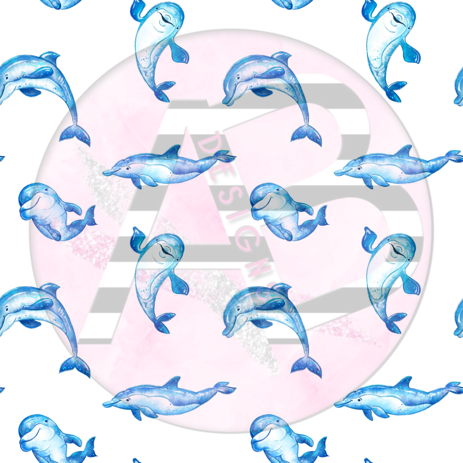Adhesive Patterned Vinyl - Dolphin 04 – AB Designs, Co.