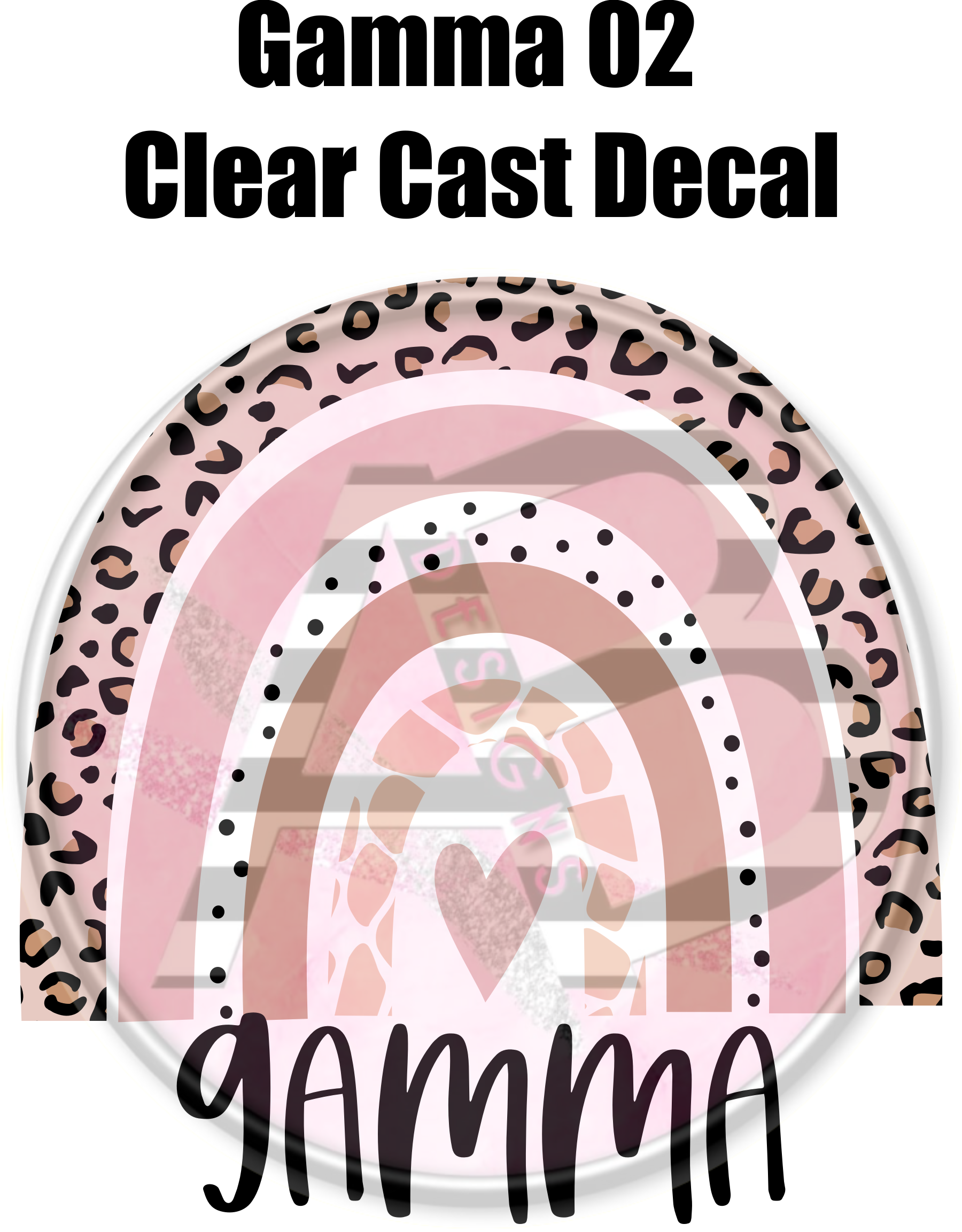 Gamma 02 - Clear Cast Decal – AB Designs, Co.