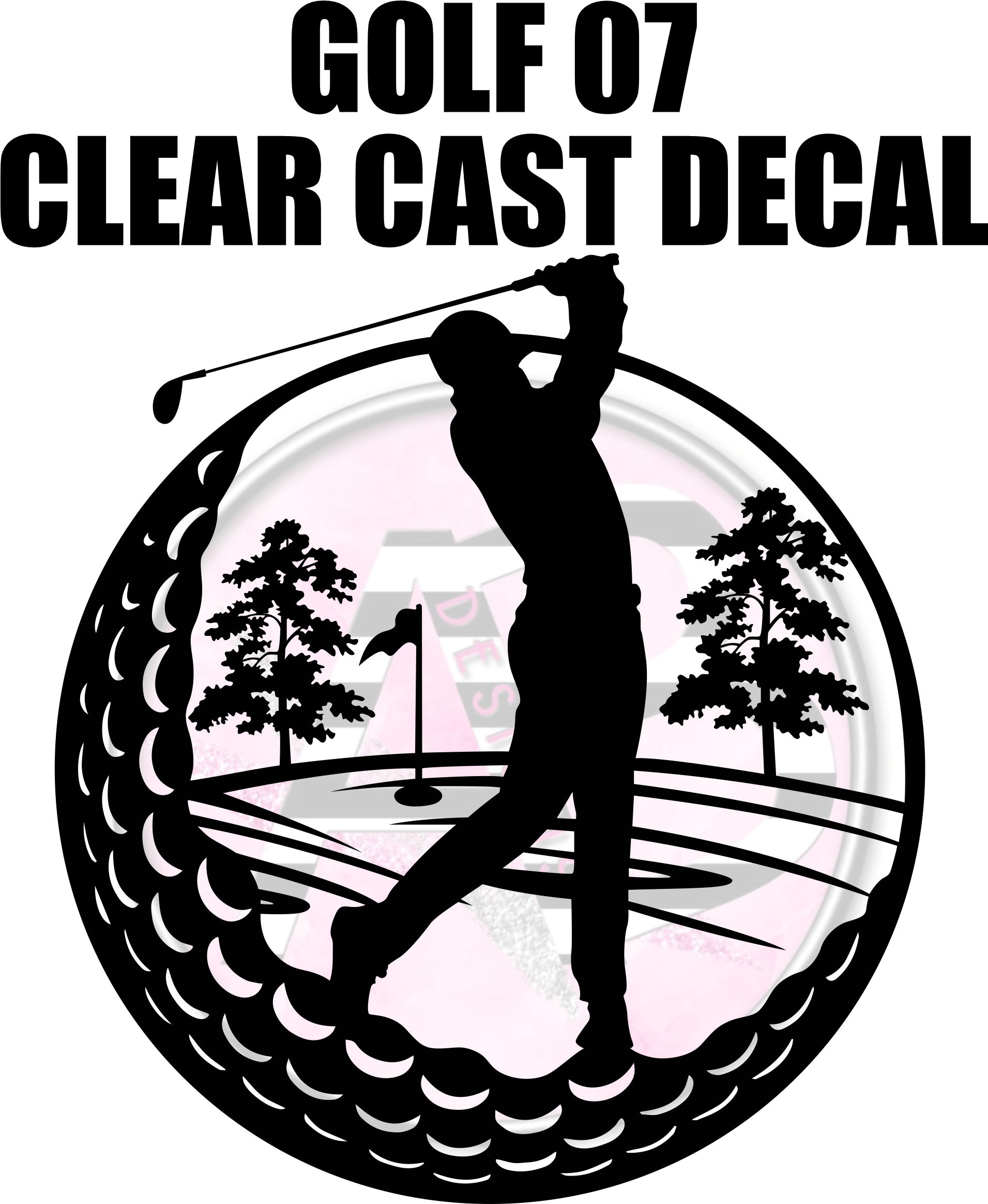 Golf 07 - Clear Cast Decal – AB Designs, Co.
