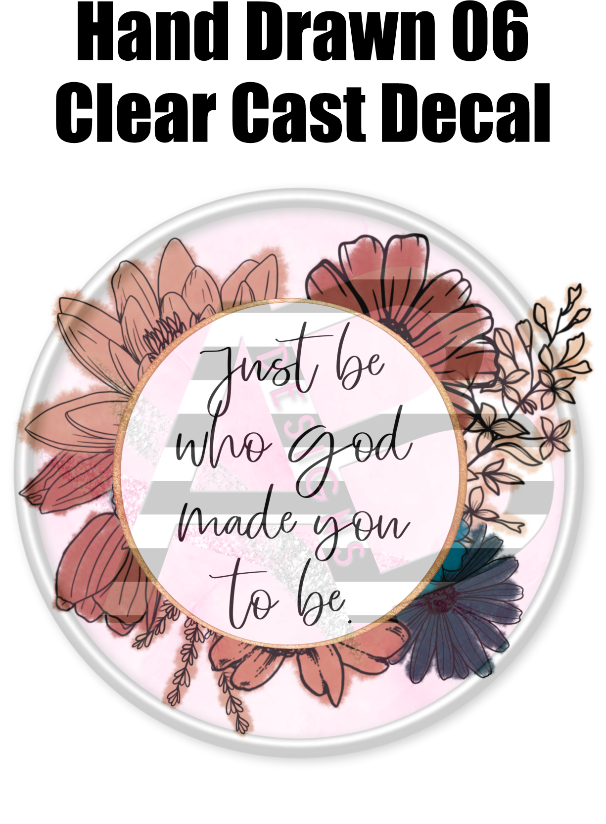 Hand Drawn 06 - Clear Cast Decal – AB Designs, Co.