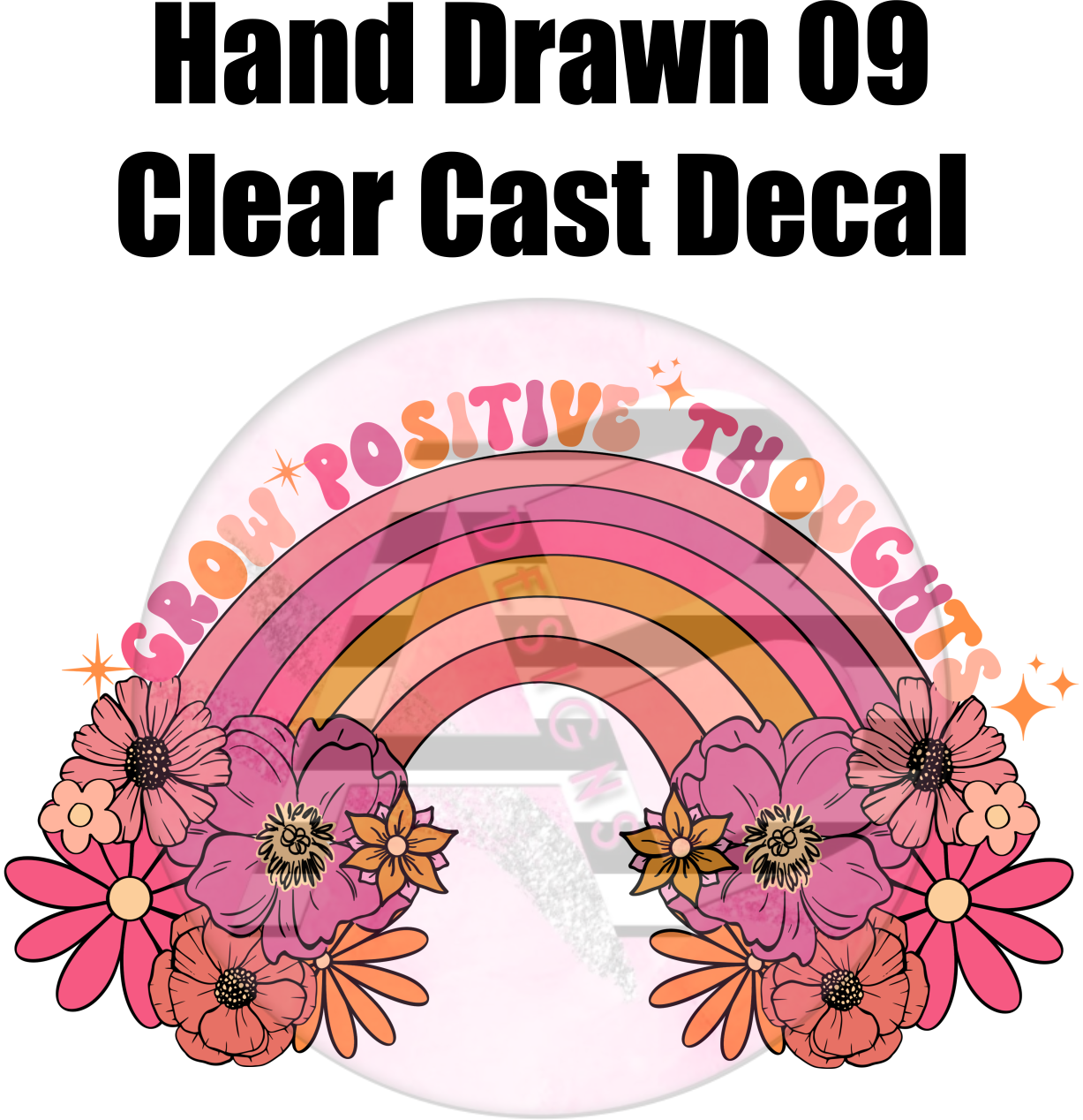 Hand Drawn 09 - Clear Cast Decal – AB Designs, Co.