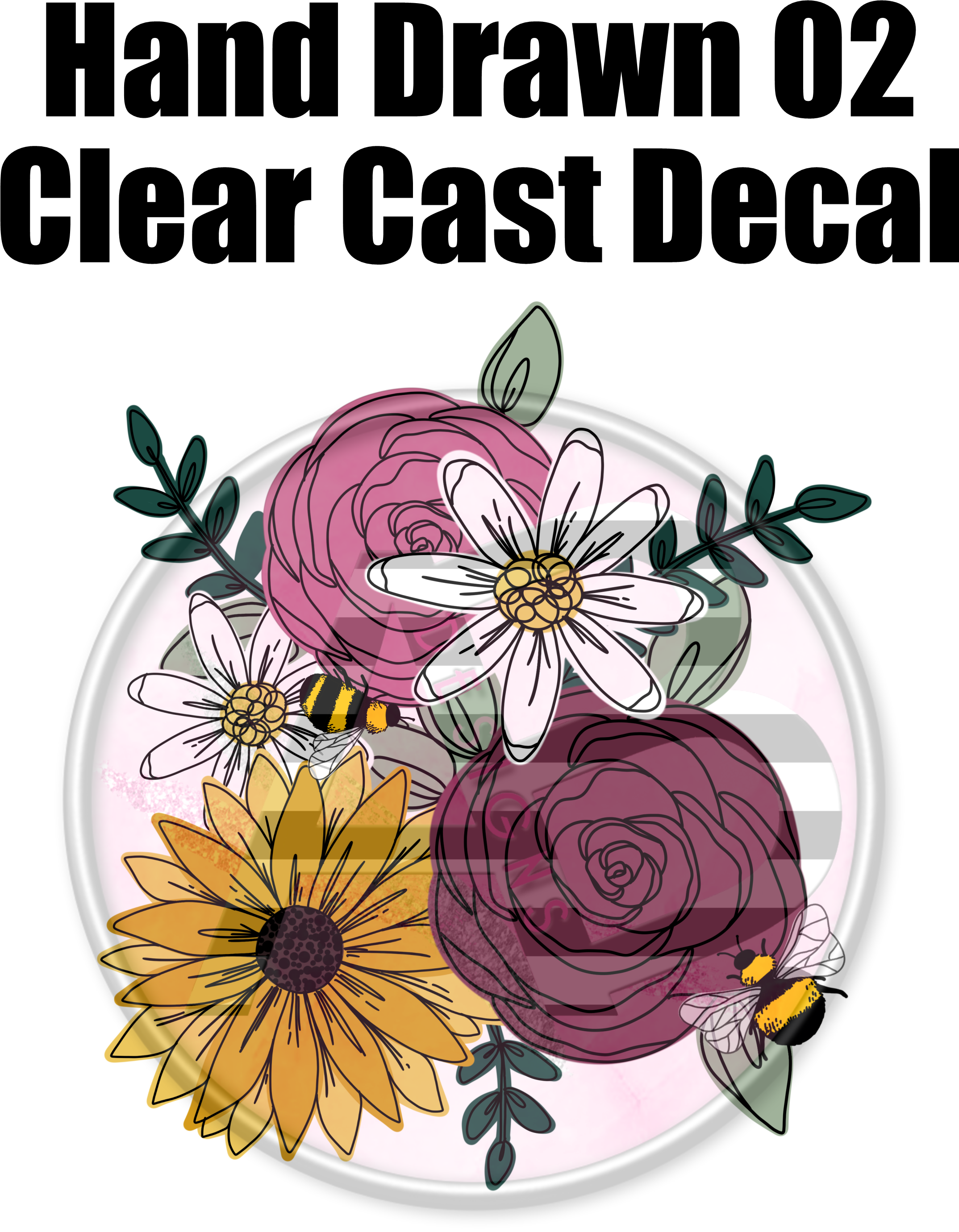 Hand Drawn 2 - Clear Cast Decal – AB Designs, Co.