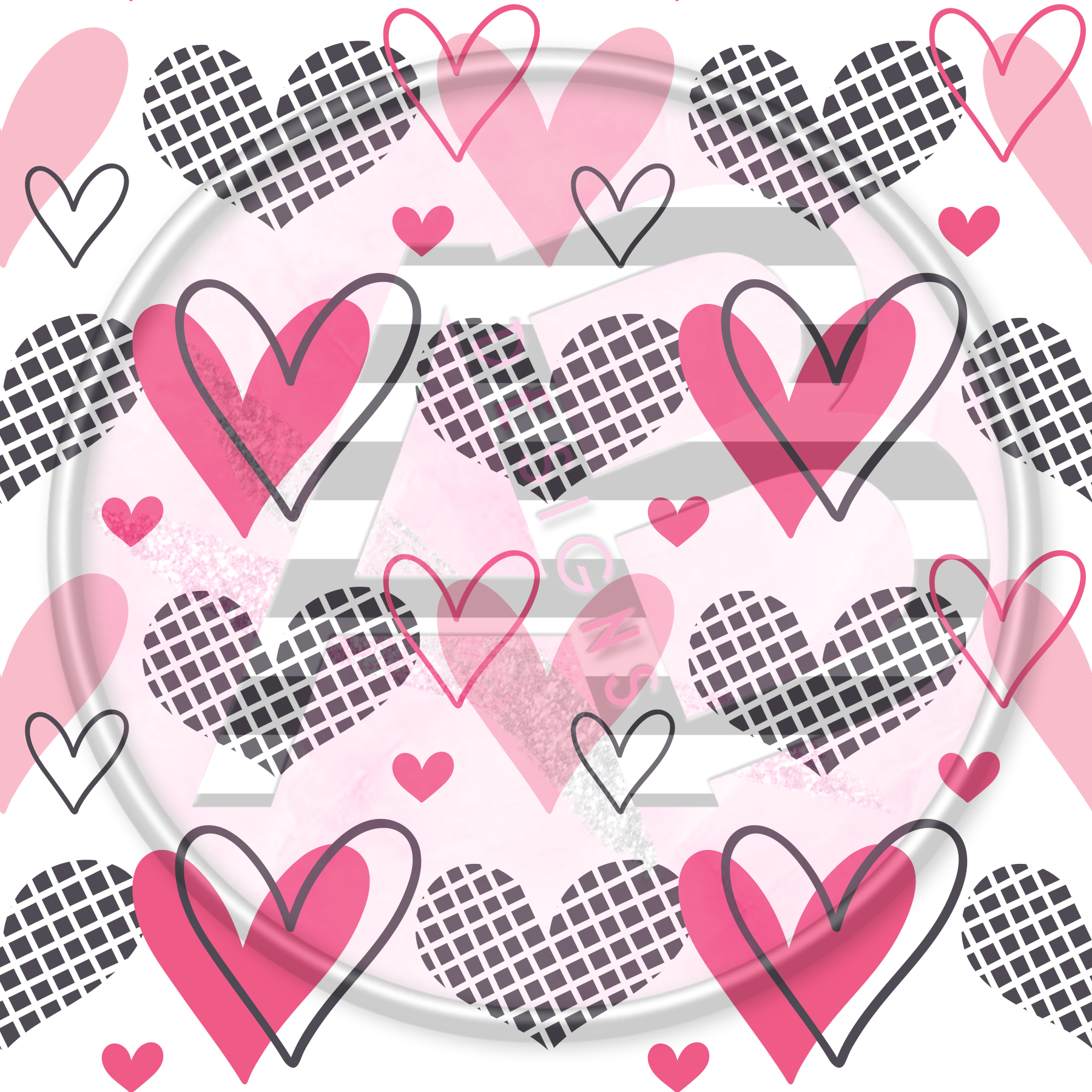 Adhesive Patterned Vinyl - Hearts 7 – AB Designs, Co.