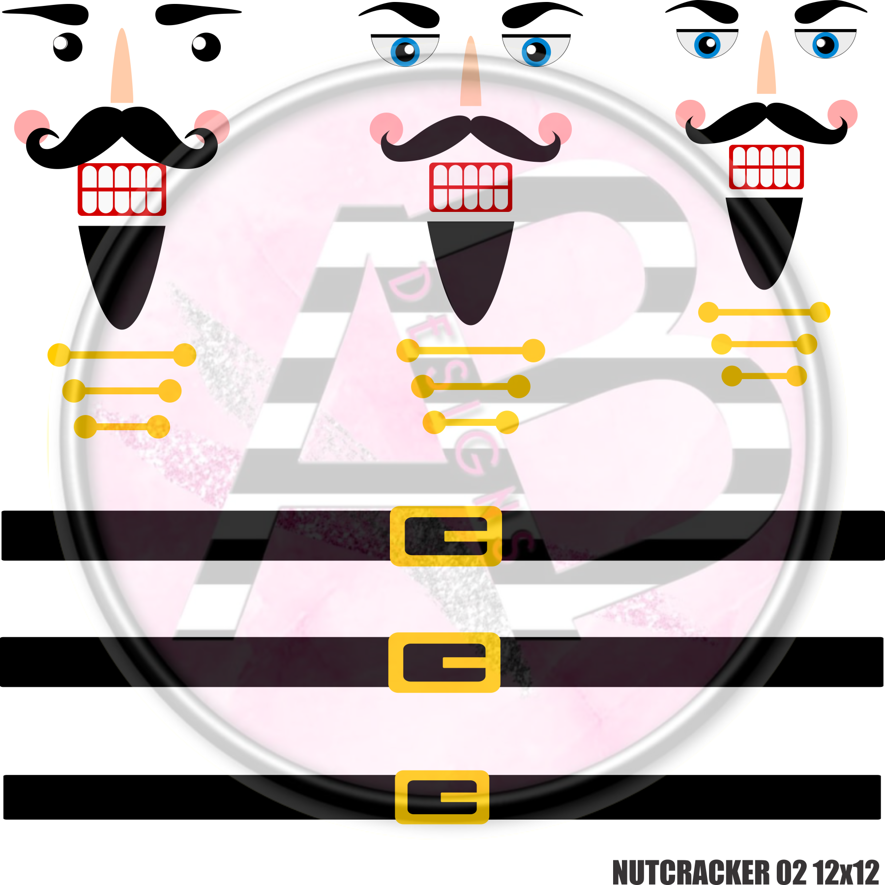 Nutcracker 02 Full Sheet 12x12 - Clear Sheet – AB Designs, Co.