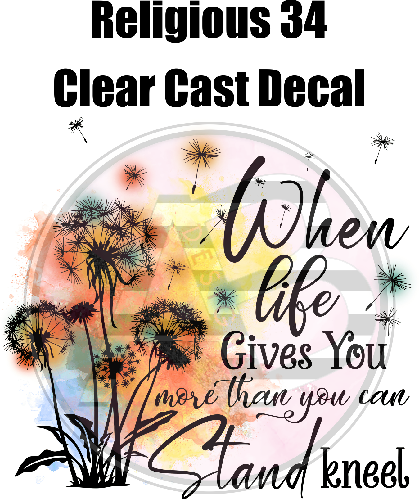 Religious 34 - Clear Cast Decal – AB Designs, Co.