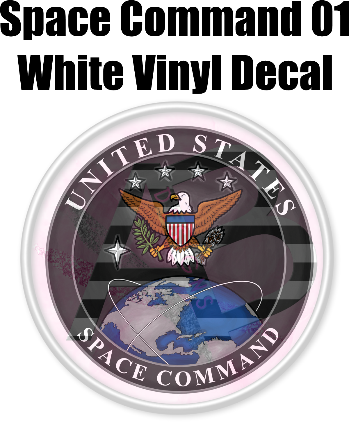 Space Command 01 - White Vinyl Decal – AB Designs, Co.