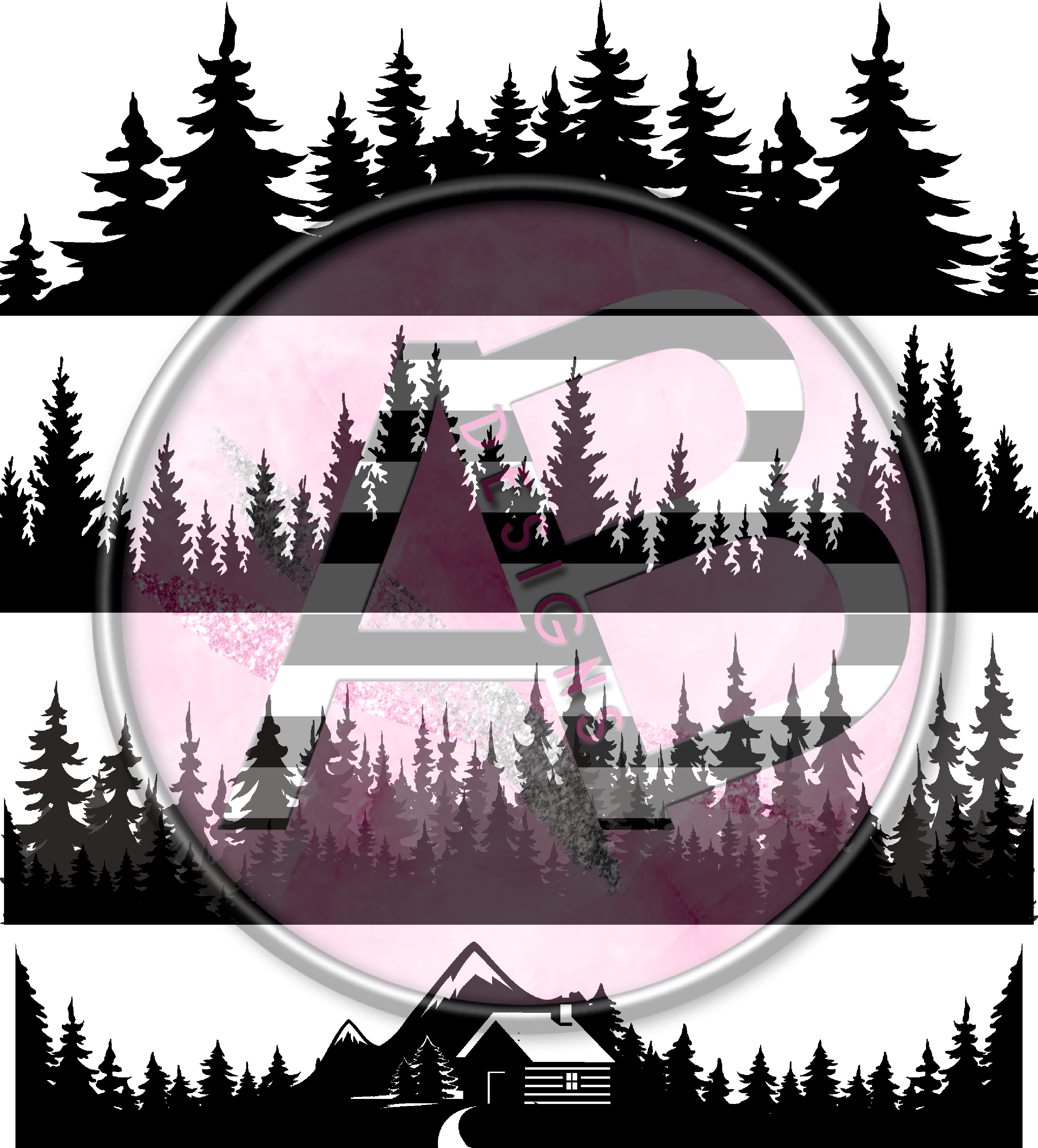 Tree Line Full Sheet 12 x 12 Clear Cast Decal – AB Designs, Co.