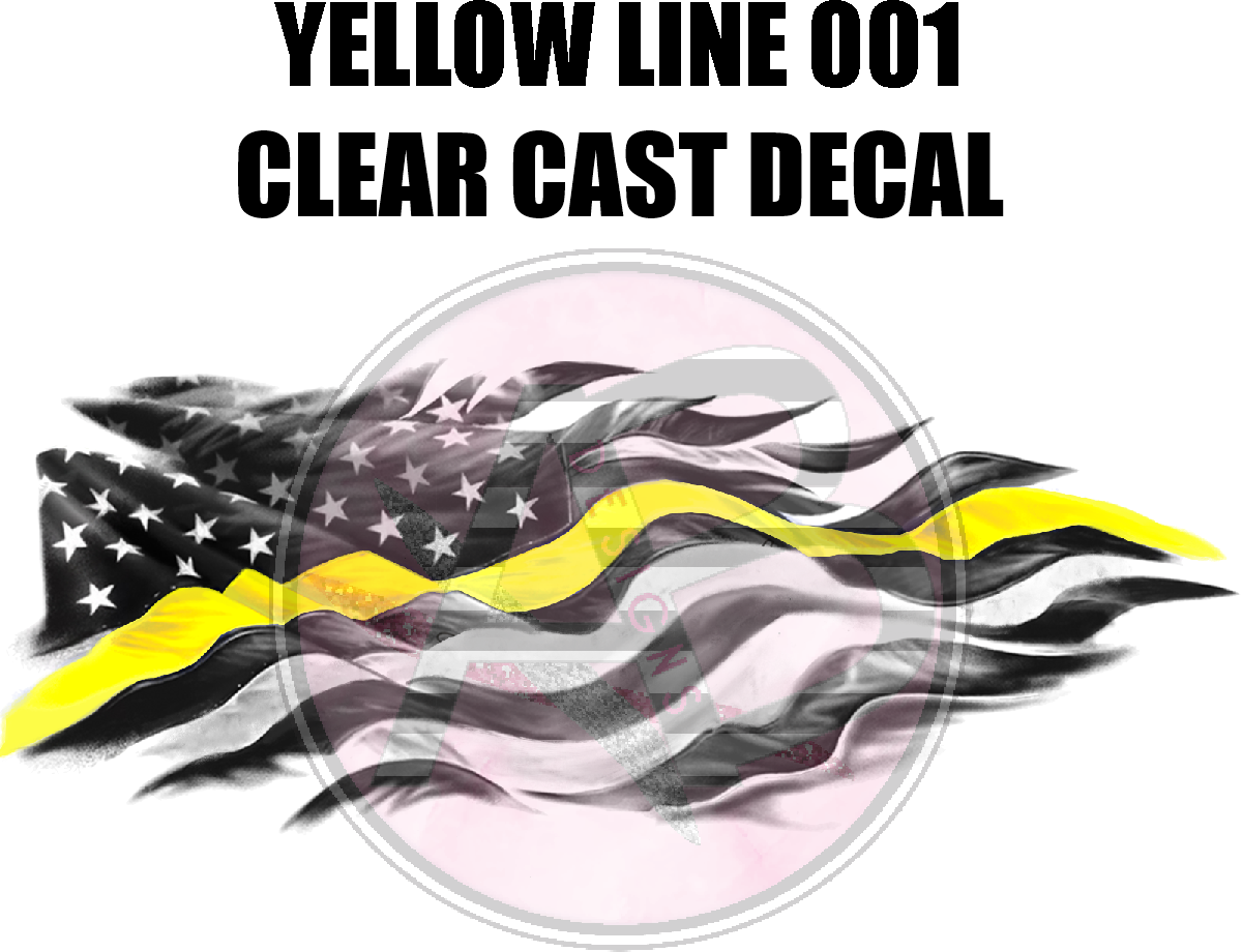 Yellow Line 01 - Clear Cast Decal – AB Designs, Co.